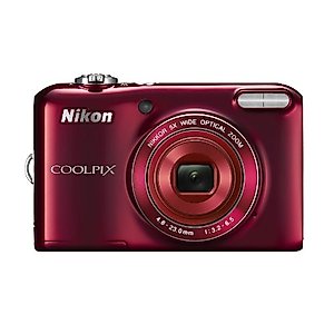 Nikon COOLPIX L28 20.1 MP Digital Camera with 5x Zoom Lens and 3" LCD (Red) (OLD MODEL)