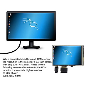 JUN-ELECTRON for Raspberry Pi 3 B+ 3.5 inch Touch Screen with Case, 320x480 Pixel Monitor TFT LCD Game Display [Support Raspbian, Ubuntu, Kali, RetroPie System]