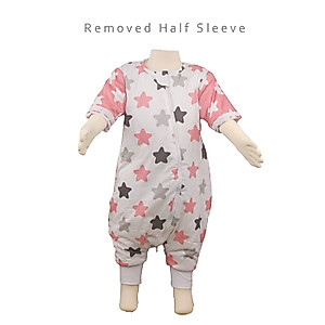 BLOOMSTAR Baby Sleep Sack Early Walker,2.5 Tog Toddler Sleeping Sack with Long Sleeves Girl Kids Wearable Blanket with Leg Cotton Warm Large Sleeping Bag 12M 24M