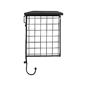 Linon AHWE12381 Lanette 4-Cubby Wall Shelf, 13" x 30" x 6.5", Black