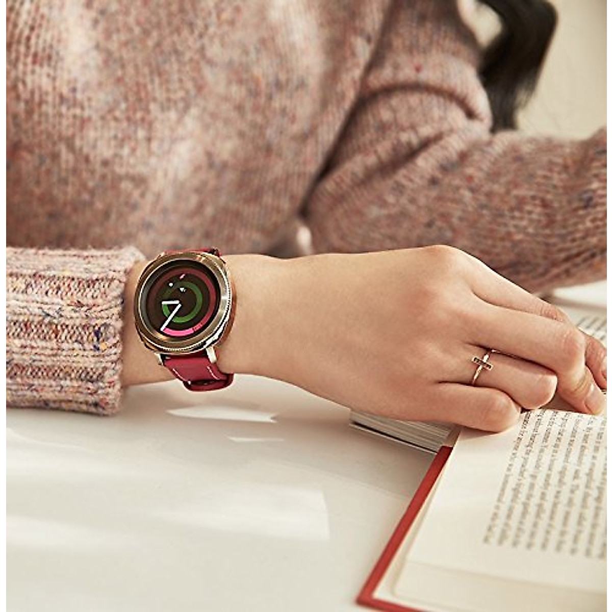 Samsung Gear Sport Smartwatch, Black (SM-R600NZKAXAR) (Renewed)