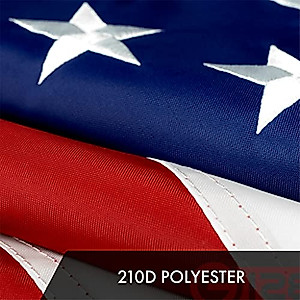 G128 American USA Flag | 3x5 Ft | ToughWeave Series Embroidered 210D Polyester | Country Flag, Embroidered Stars, Sewn Stripes, Indoor/Outdoor, Vibrant Colors, Brass Grommets