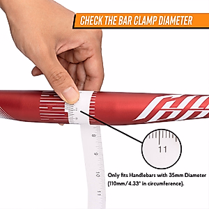 Funn Funnduro MTB Stem with 35mm Bar Clamp - The Ultimate Ultralight and Tough Alloy Bicycle Stem for Mountain Bike and BMX Bike, Length 45mm stem (Orange)