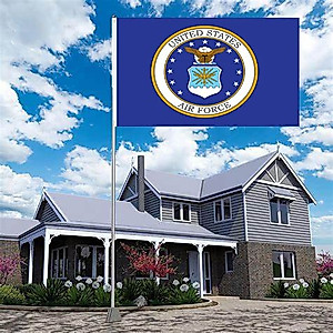 Air Force Crest Emblem Flag 3x5 Outdoor Double Sided- US Coat of Arms Military USAF Flags Heavy Duty 3 Ply Flag Banner with 2 Grommets for Outside Outdoor Indoor