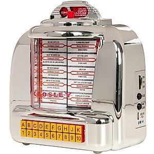 Crosley CR1120A-SI Diner Mini Jukebox Bluetooth Tabletop FM Radio