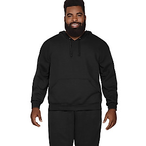 Fruit of the Loom Eversoft Fleece Hoodies, Moisture Wicking & Breathable, Hooded Sweatshirt, Black Pullover, Medium