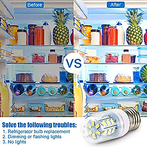 Freeboy 5304511738 LED Refrigerator Light Bulb Replacement for Frigidaire Electrolux Kenmore Refrigerator PS12364857, AP6278388, 4584444, KEI D34L Refrigerator Bulbs-3.5W White Light (3''×1.2'')