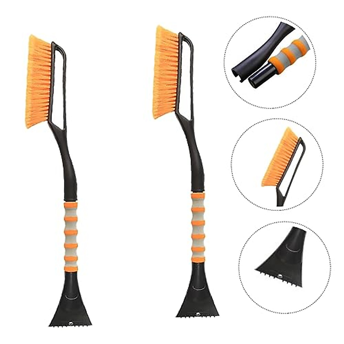 Yardwe 2PCS Snow Shovel Windshield Scraper Snow Broom for car Snow Remover Cleaning car Snow Mover car Snow Removal Brush Glass Cleaner Tool multitools Snow plow 2in1 Window Plastic