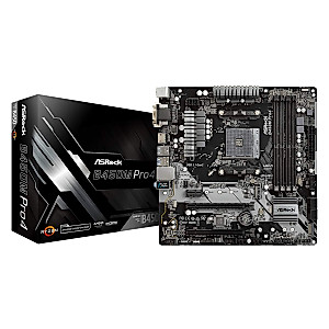 ASRock B450M PRO4 AM4 AMD Promontory B450 SATA 6Gb/s USB 3.1 HDMI Micro ATX AMD Motherboard