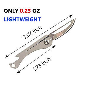 Titanium Alloy EDC Pocket Knife Folding Pocket Knife - Razor Sharp,Ultralightt, Multi-Tool with Bottle Opener for Camping Hiking Everyday Carry