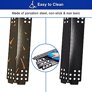 Aibabcue Grill Replacement Parts for Charbroil 463436215, 463436214, 463436213, 467300115, 463234413, 461334813, 466436213 Grill Model, Heat Plate Burner Cover, Grill Burner, Carryover Tube, Igniter