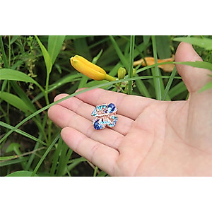 Yeshan Rhinestone and Crystal Metal Jaw Claw Hair Clip,Small Butterfly Design Barrettes for Women,pack of 6.