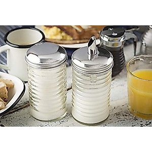 TableCraft Glass Beehive Sugar Pourer w/ Side Flap Cover,355 milliliters