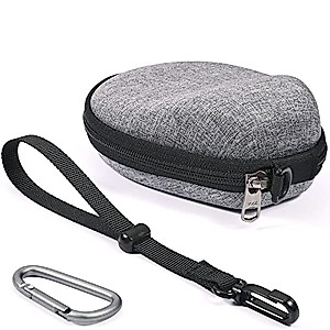 RAIACE Hard Storage Case Compatible with AfterShokz Aeropex/Trekz Air/Titanium Mini Bone Conduction Headphones, Travel Carrying Bag. (Case Only, Not Include The Headphones) - Black(Gray Lining)