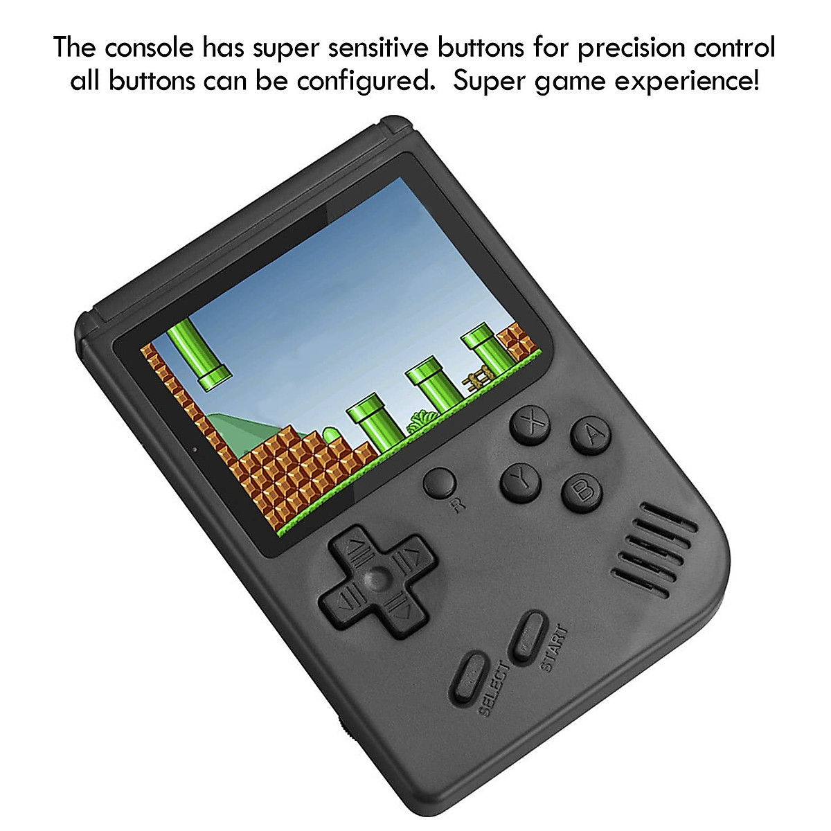BYLGKE Handheld Games Electronic Games Console for Kids/Adults - 8 Bit 168 Classic Games 3 Inch Screen Retro Games Console with Controller for 2 Player on TV (Black)