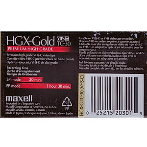 High Grade VHS-C Videotape Cassette Set of 2