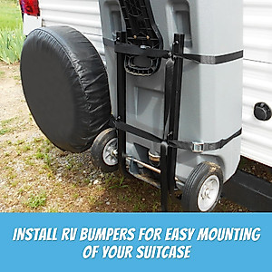 JMTAAT New RV Bumper Rack Mount Tote Tank Carrier Secure Tank in Place Compatible with 15, 21, 28, and 36 Gallons Rhino Tote Tank