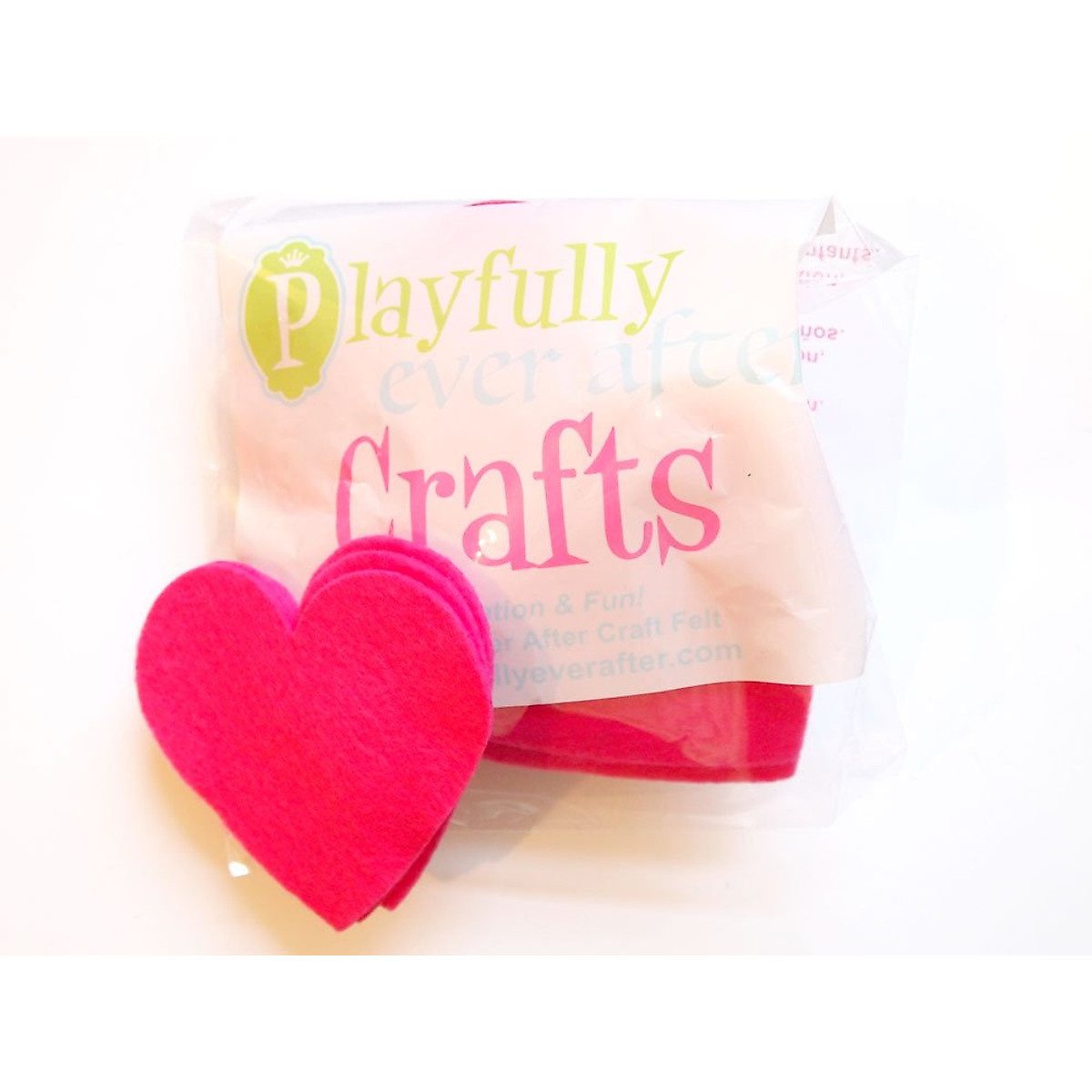 Playfully Ever After 3 Inch 28pc Felt Hearts (Pink)