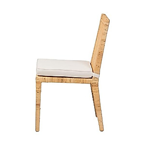 bali & pari Sofia Natural Rattan Dining Chair, One Size