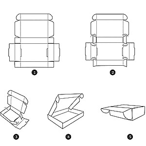 PHAREGE 7x5x2 inch Shipping Boxes 25 Pack, Brown Corrugated Cardboard Mailer Boxes, Small Mailing Boxes for Packaging Small Business