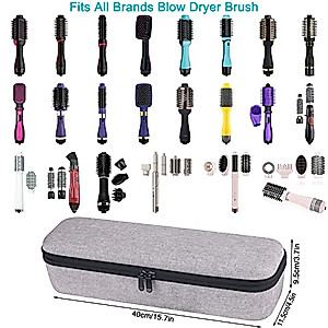 Travel Case for Revlon Hair Dryer Brush, Portable Lightweight Hard Carrying Case Storage Bag for Revlon One Step Volumizer Plus 2.0 Hot Air Brush, Hot Tools Volumizer Case