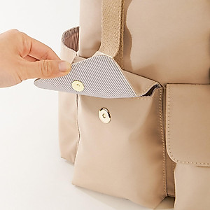 SUNVENO Diaper Bag Backpack, Large Capacity Nappy Changing Bag Featuring Bottle Pockets, Changing Pad, Stroller Clips and Comfortable Backpack Straps, Brown