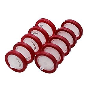 AMTAST RC Regenerated Cellulose Syringe Filters Non Sterile 25mm Diameter 0.45um Pore Size (Pack of 10)