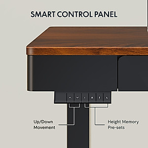 FLEXISPOT E1FR Height Adjustable Standing Desk 55 Inches 2 Tier Electric Sit Stand Up Home Office Desk with Memory Controller Pegboard Ergonomic Workstation (White Frame + 55" Maple Top)