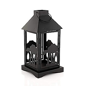 Star Wars Black Stamped Lantern | Imperial at-at Walker | 14 Inches Tall