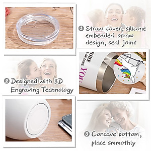 Patelai Funny Other Mother in Laws You Unicorn Wine Tumbler Birthday Gifts for Mom from Daughter Son Gifts for Mother in Law Mother's Day 12 oz Vacuum Insulated Tumbler with Box, Lid, Straw (White)