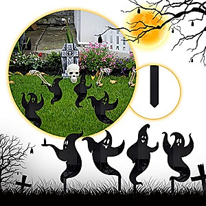 Halloween Yard Signs Stakes Decorative Ghost Garden Stakes Decorations Outdoor Yard Art Decor Yard Yard Sign Halloween Outdoor Statues Props Scary Holiday Home Garden Party Supplies