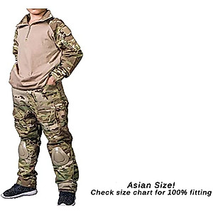 EMERSONGEAR Tactical Airsoft Kids Uniform,Boys Soldier Pants and Shirt,Children BDU Hunting Military Camouflage Combat Suit (7 Years)