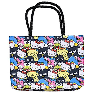Hello Kitty and Friends Tote My Melody Keroppi Chococat Tuxedo Sam Print Bag