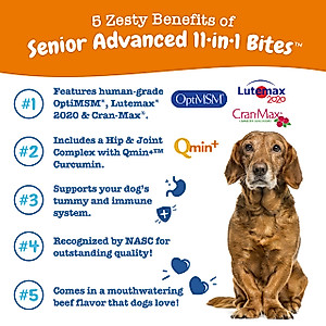 Zesty Paws Calming Soft Chews for Dogs - Melatonin, Ashwagandha + Multifunctional Supplements for Dogs - Glucosamine Chondroitin for Joint Support