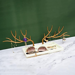 YIRUZWRD Deer Horn Silicone Molds Tree Branch Shaped Jewelry Display Holder Tray Mold Stand for Home Decoration Ring Pendant Show