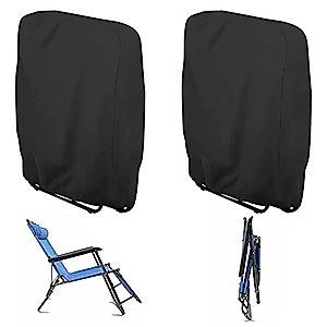 SHINLEYPACK Zero Gravity Chair Cover Outdoor Folding Chair Cover 2 PCS Waterproof Patio Lawn Chair Covers, Dustproof Lawn Patio Furniture Covers All Weather Resistant (28''L x 13''W x 43''H)