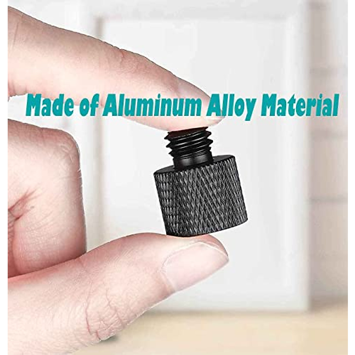 VIZEMO 4 Pcs Aluminum Camera Screw Adapter Thread 1/4" Male to 3/8" Female and 3/8" Male to 1/4" Female Adapter Set for Camera Monitor, Tripod, Microphone Mic Stand Mount（4 PCS）