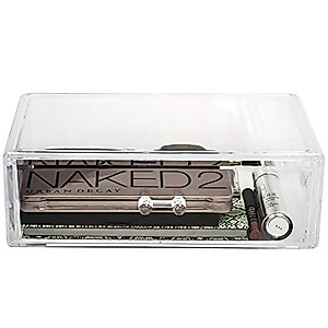 Sorbus Clear Acrylic Makeup Organizers - Stackable Jewelry, Makeup & Cosmetic Organizers and Storage with Acrylic Drawers - Great Bathroom Organizer & Display Set for Vanity, Dresser & Countertop
