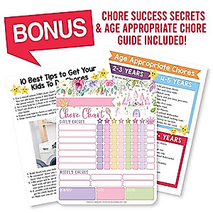 1 Little Princess Kids Chore Chart Magnetic & Behavior Chart for Kids at Home, Magnet Reward Chart for Kids, Kids Reward Chart Behavior, My Responsibility Chart for Kids, Star Chart for Kids Behavior