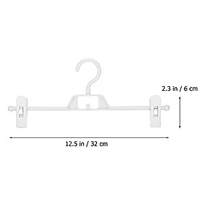 LIFKOME 10 Pack Adjustable Pants Clip, Adjustable Pants Hanger Clips, Plastic Multifunction Drying Rack, Non- Slip Pants Clip, Cloth Hangers with Adjustable Anti- Rust Clips for Pan Skirt Clothes