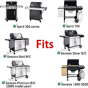 17.5 Inch 7638 7525 65906 Grates Replacement Parts for Weber Spirit 300 Series Grill Grate Spirit E-310 E-330 S-310 S-315 Spirit ii E-310 Genesis Silver B/C Gold B/C Spirit 700 Cast Iron Cooking Grate