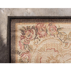 Unique Loom Versailles Collection Traditional Classic Medallion Motif Area Rug (9' 0 x 12' 0 Rectangular, Black/ Ivory)