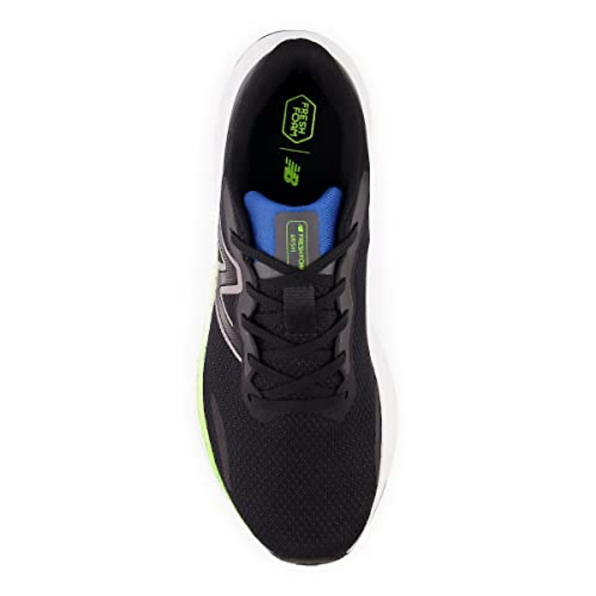 New Balance Men's Fresh Foam Arishi V4 Running Shoe, Black/Pixel Green/Cobalt, 7.5 X-Wide