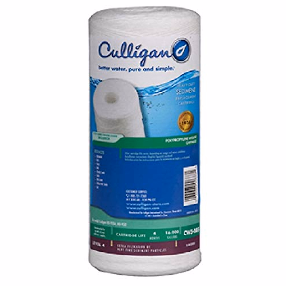 Culligan CW5-BBS Level 4 Whole House Sediment Water Filter Cartridge - Quantity 8