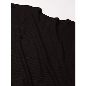 Fruit of the Loom Men's Classic Midweight Waffle Thermal Underwear Crew Top (1 & 2 Packs), Black/Black, X-Large Classic Midweight Waffle Thermal Underwear Crew Top, Black/Black (2-Pack), X-Large