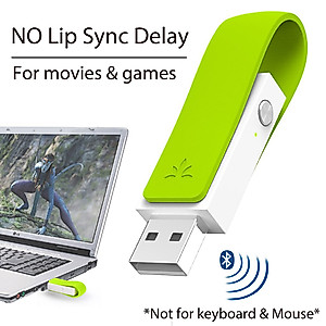 Avantree Leaf Class 1 Long Range USB Bluetooth Audio Transmitter Adapter for PC Laptop Mac PS4 Nintendo Switch, Wireless Audio Dongle for Headphones Speakers Only, Plug and Play, aptX Low Latency