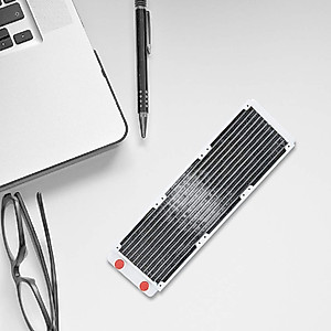 360mm Water Cooling Radiators, 12 Pipe Heat Exchanger Radiators, Copper Computer Radiators for PC CPU Computer Water Cool System, G1/4 Thread, Easy Installation, White