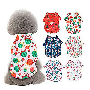 Hawaiian Style Dog Shirts, Colorful Puppy Sweatshirt, Breathable Pet Printed T-Shirts Clothes for Small Medium Large Boy Girl Doggie Cats 4 2XL