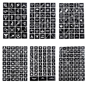 778pcs Temporary Tattoos Stencils, 20 Sheets Reusable Boys and Man Glitter Tattoo Kit Templates Face Painting Stencil Body Design Stencil Pack for Adults Girls Women Kids Teenager Adultssigns Man