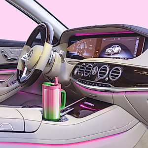 ENCOOL 40 oz Tumbler with Handle and Flip Straw, 100% Leak Resistant Tumbler with Lid and Straw, Insulated Stainless Steel Travel Coffee Mug, Keeps Cold for 34 Hours, Cupholder Friendly (Midnight)